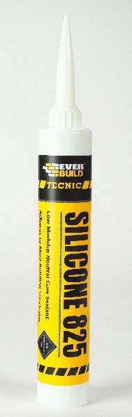Hertings. EVERBUILD 825 SILICONE SEALANT - BLACK - 380ml