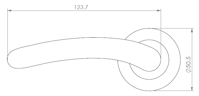 Hertings. EDEN LEVER LATCH ON ROSE-POL. CHROME - I13003AA
