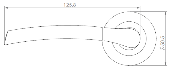 Hertings. CONWAY LEVER ON ROSE-DUAL FINISH SN/CP - I13800AA
