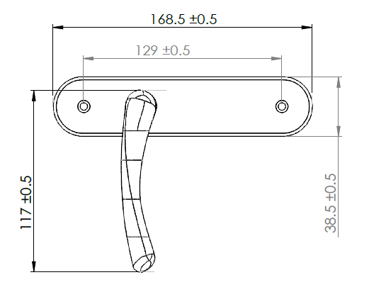 Hertings. SWALE BATH LEVER ON PLATE POLISHED CHROME - SV904CP